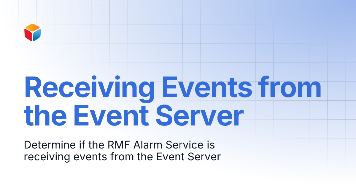 Receiving Events from the Event Server | Redundancy Management ...