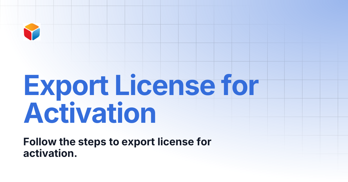 Export License for Activation | Redundancy Management Framework | Vega ...