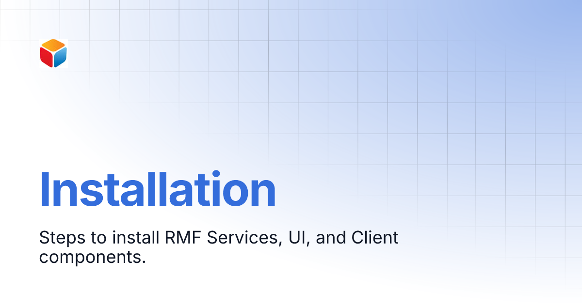 Installation | Redundancy Management Framework | Vega Systems