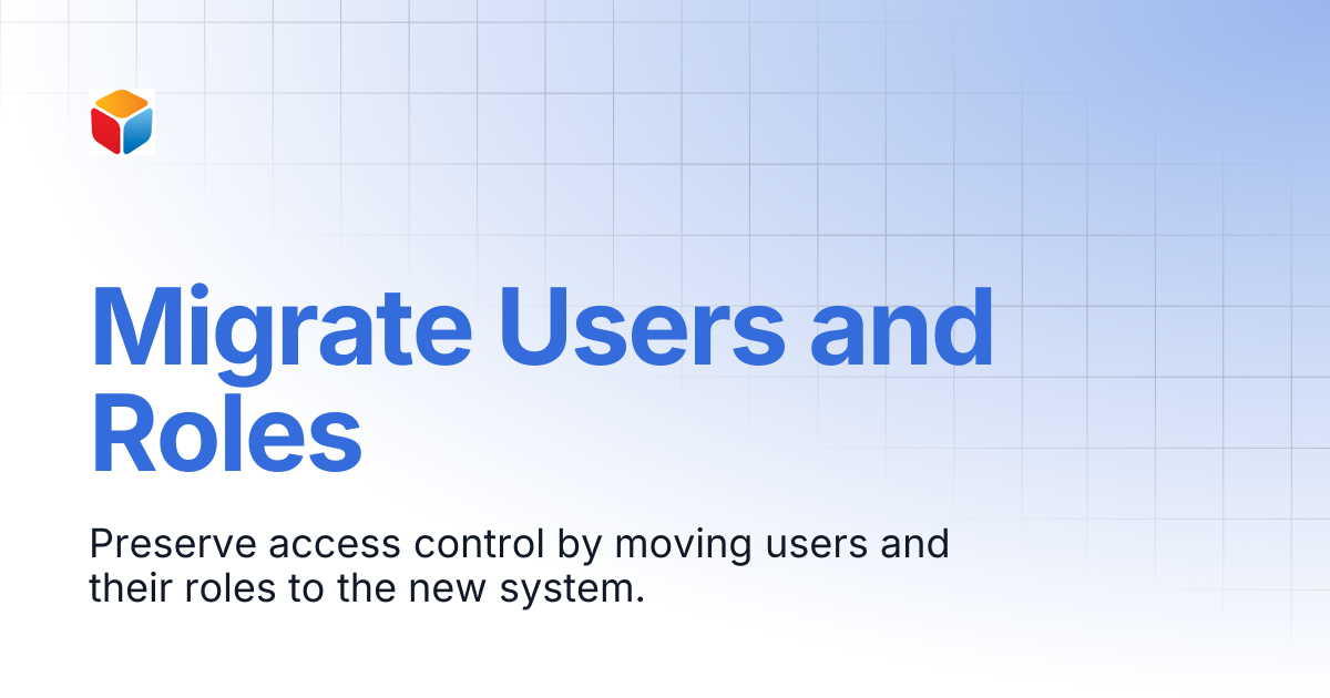 Migrate Users and Roles | XPort | Vega Systems